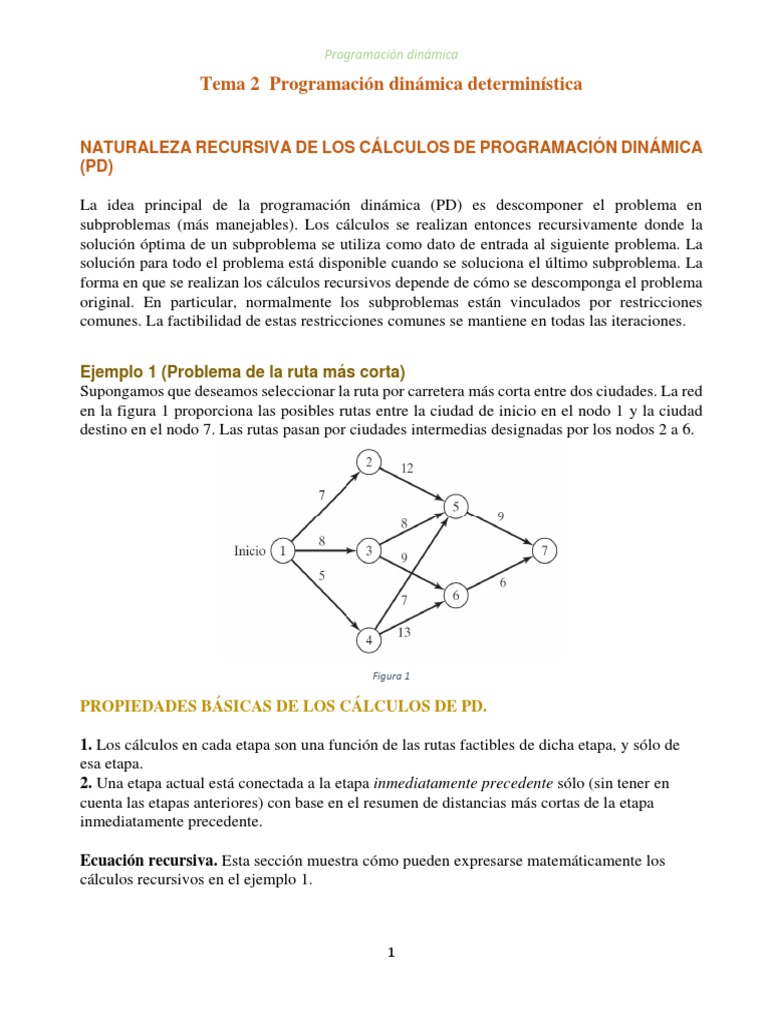 Programación Dinámica Determinística | PDF | Programación dinámica | Estado (política)