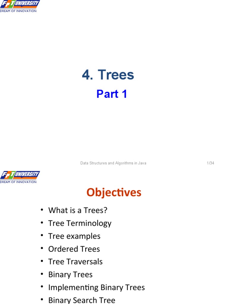 Trees: 1/34 Data Structures and Algorithms in Java | PDF | Information Retrieval | Data Management
