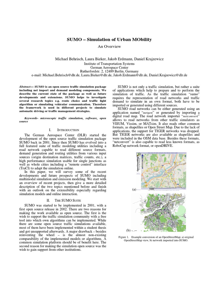 Sumo - Simulation of Urban Mobility: Michael Behrisch, Laura Bieker ...