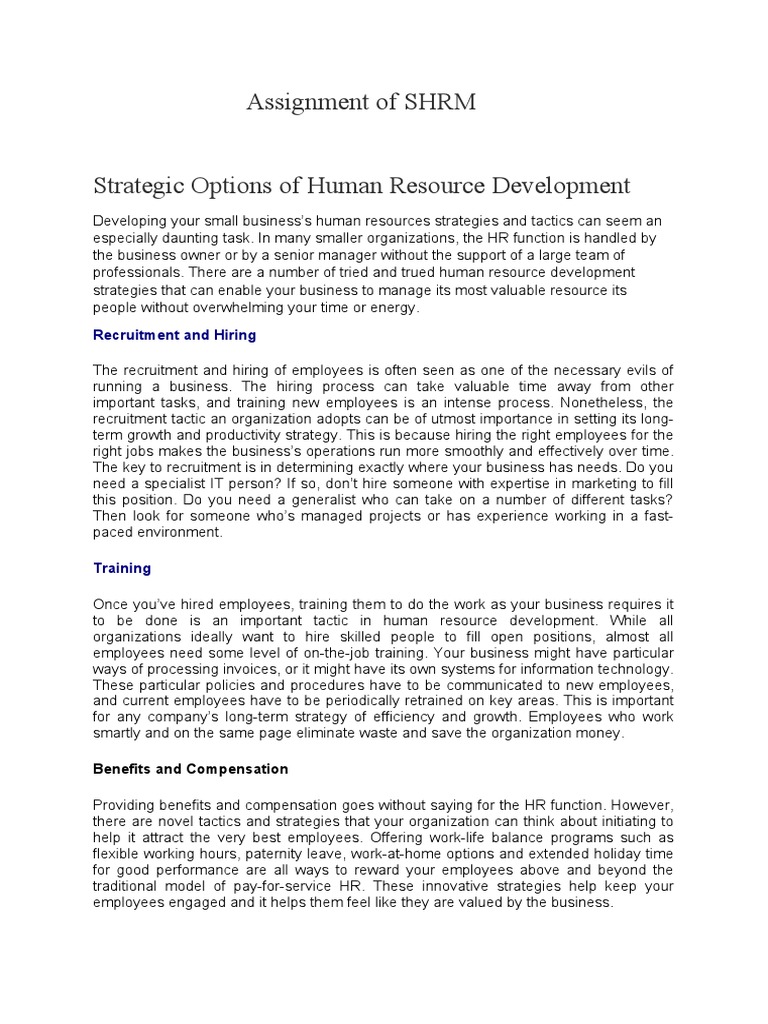 Assignment of SHRM | PDF | Human Resource Management | Recruitment