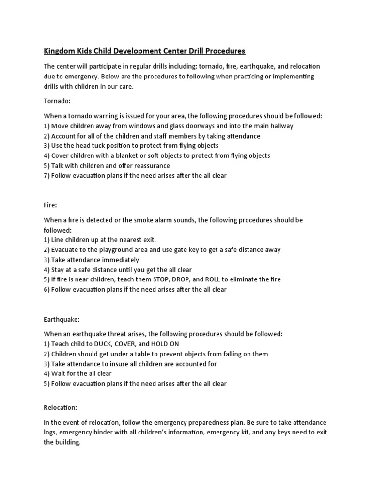 Drill Procedures | PDF