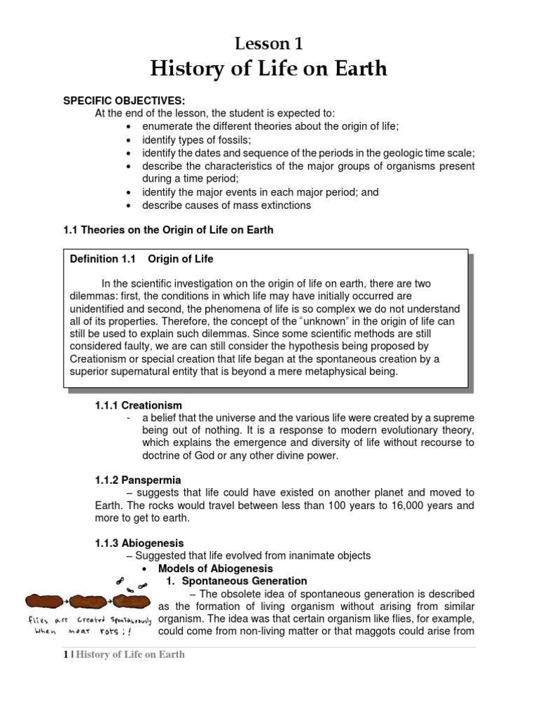 History of Life On Earth | PDF | Geologic Time Scale | Abiogenesis