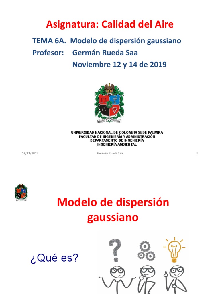 Modelo Gaussiano de Dispersión | PDF | Herida | Meteorología