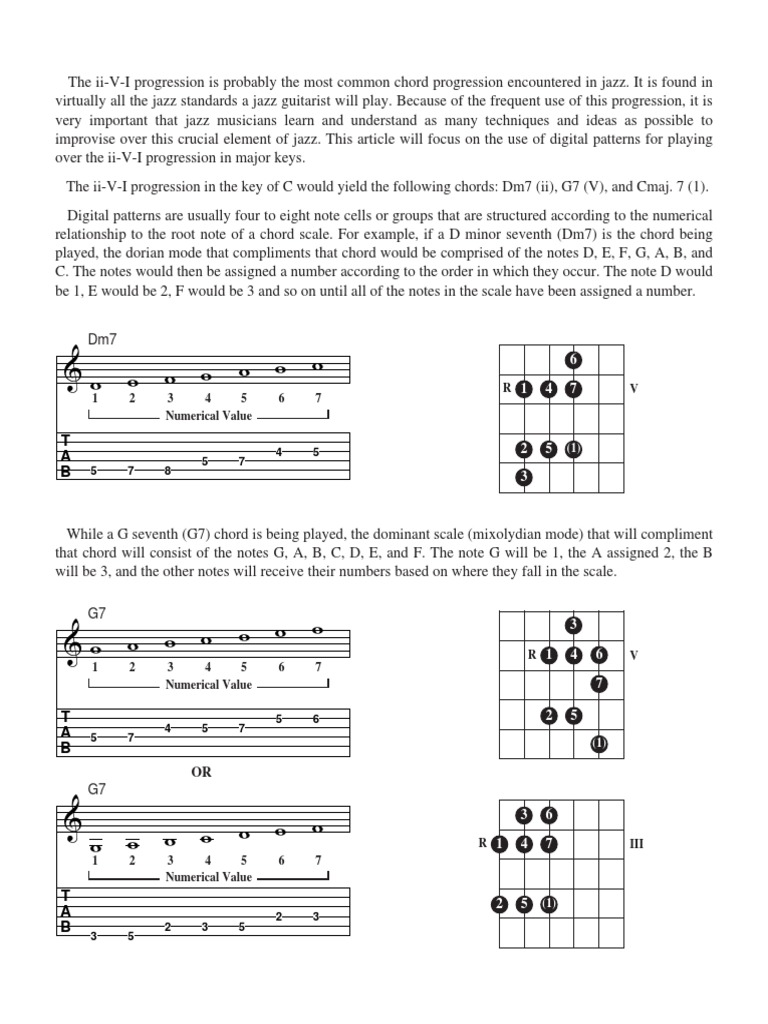Jazz Chord Progression Pdf Pdf Chord Music Jazz