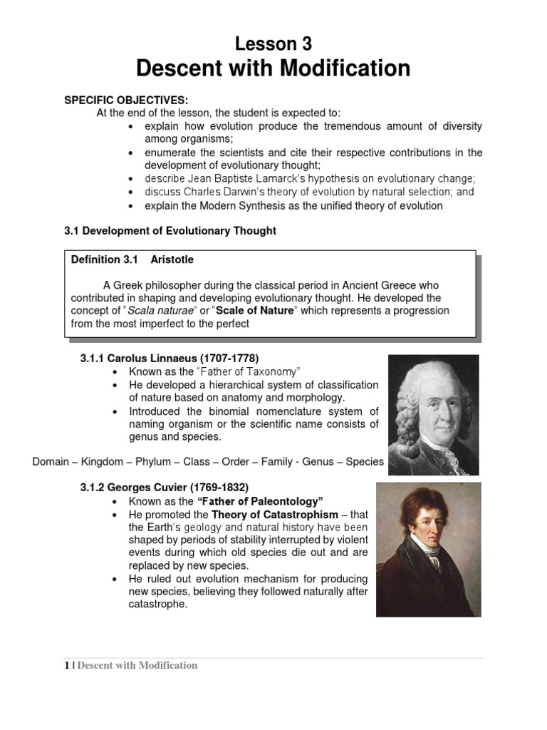 Descent With Modification | PDF | Natural Selection | Evolution