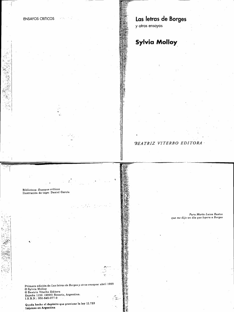 Molloy, Silvia - Las Letras de Borges y Otros Ensayos PDF | PDF
