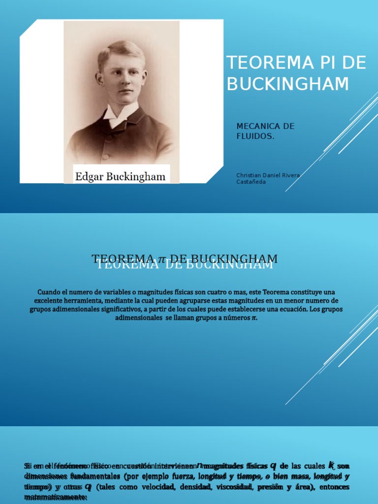 TEOREMA PI DE BUCKINGHAm | PDF | Enseñanza de matemática | Física