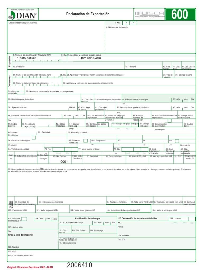5 - Declaración de Exportación PDF | PDF | Comercio | Economias