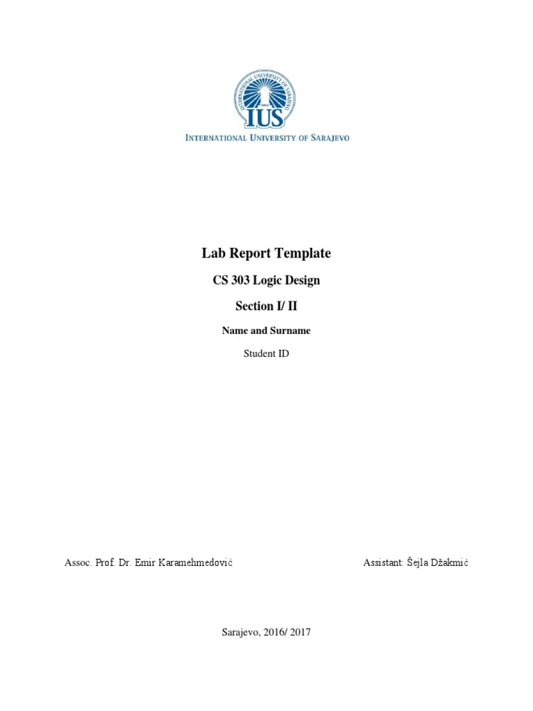 CS303 - Lab Report Template PDF | PDF | Digital Technology | Digital Electronics