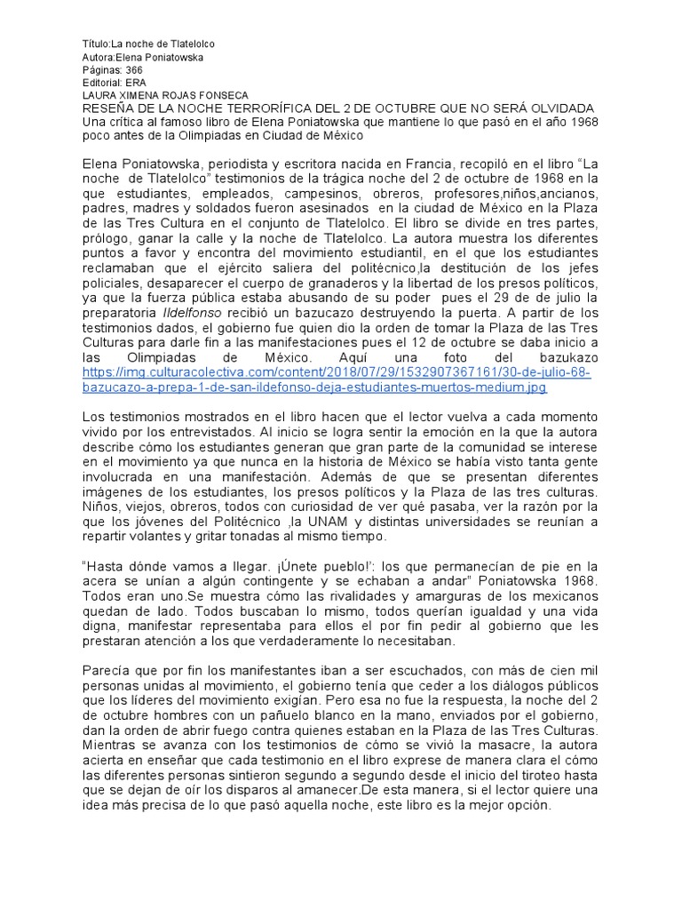Revisiting the Tragic Events of October 2, 1968 in Mexico City | PDF ...
