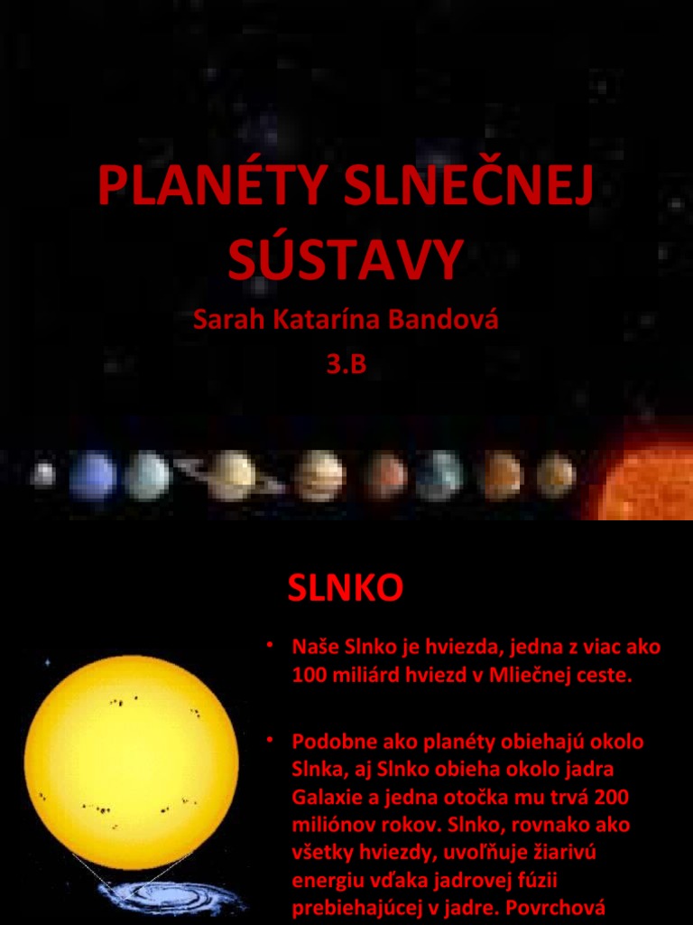 Planéty Slnečnej Sústavy | PDF