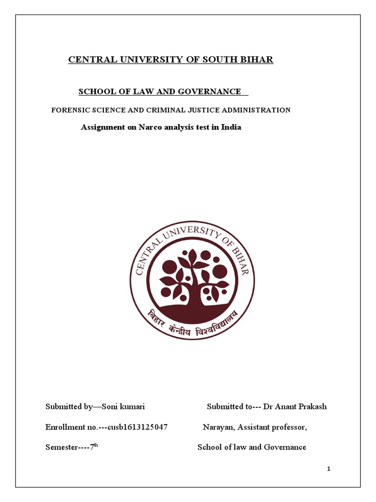 Narco Analysis | PDF | Self Incrimination | Confession (Law)