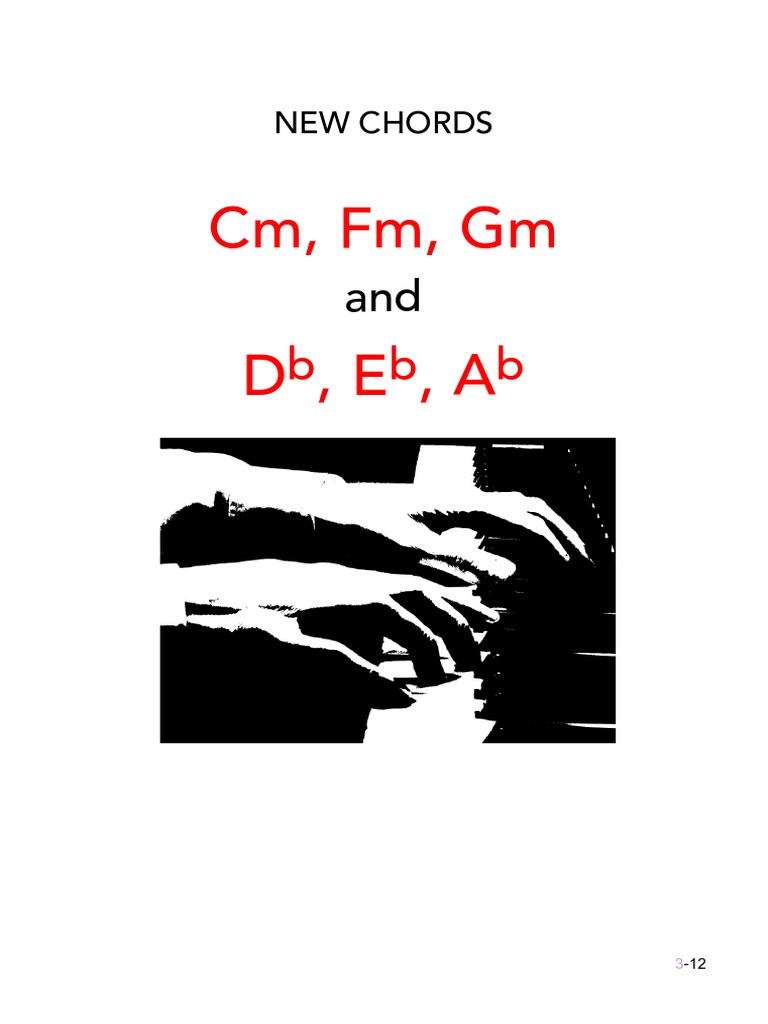 Lesson 3 - New Chords - CM, FM, GM, DB, Eb, Ab PDF | PDF | Musical ...