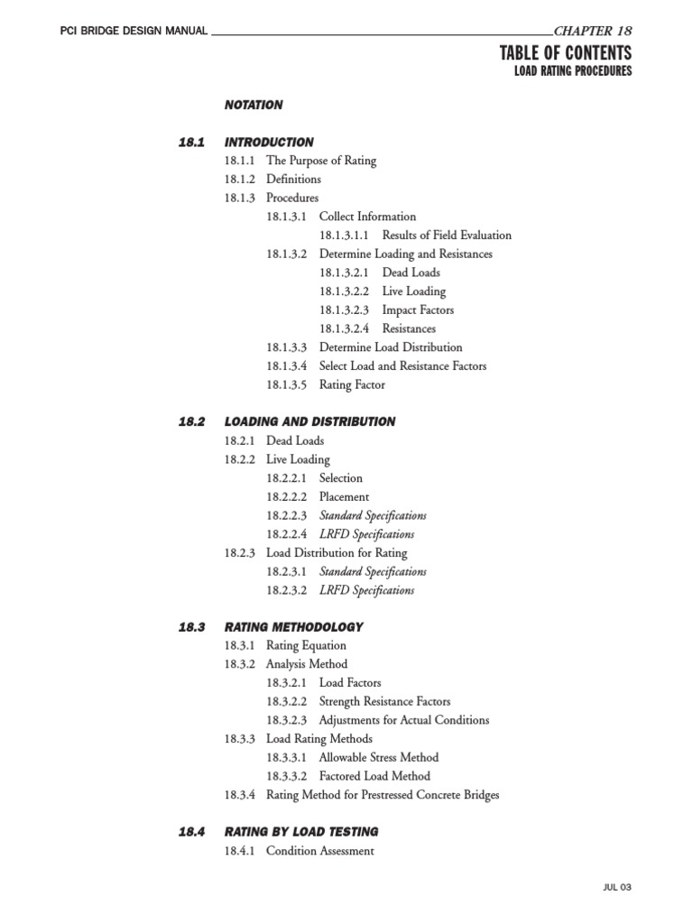 Notation: Pci Bridge Design Manual Pci Bridge Design Manual | PDF ...