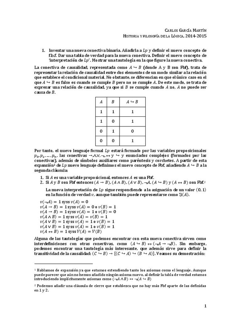 Ejercicios de Lógica Intuicionista PDF | PDF | Proposición | Prueba ...