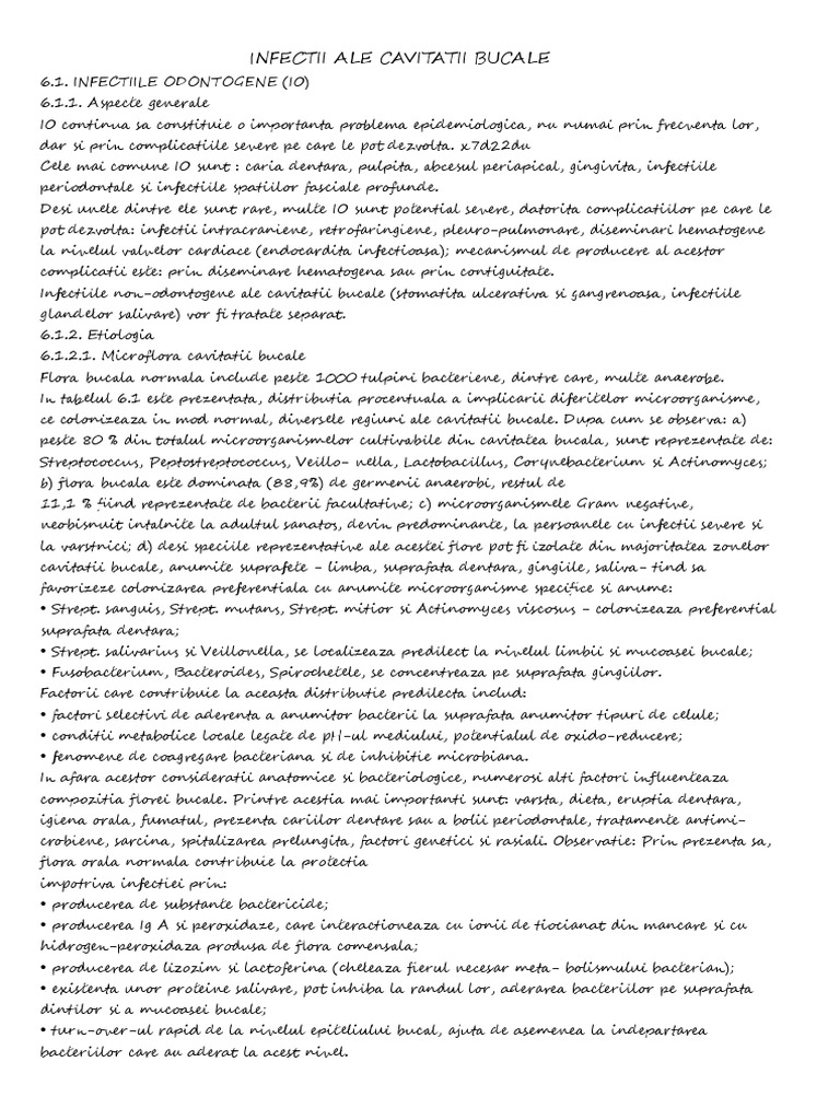 Infectii Ale Cavitatii Bucale | PDF