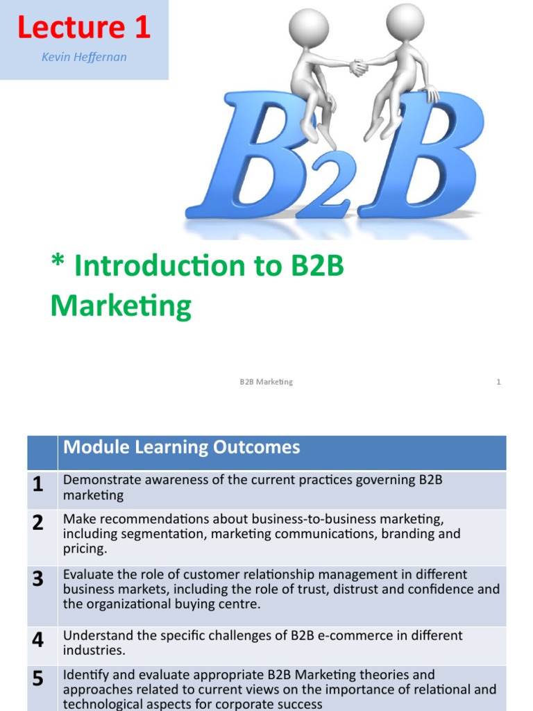 Introduction to B2B Marketing Concepts | PDF | Marketing | Retail