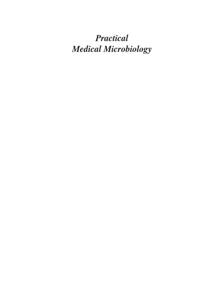 Practical Medical Microbiology | PDF | Medical Microbiology | Bacteria