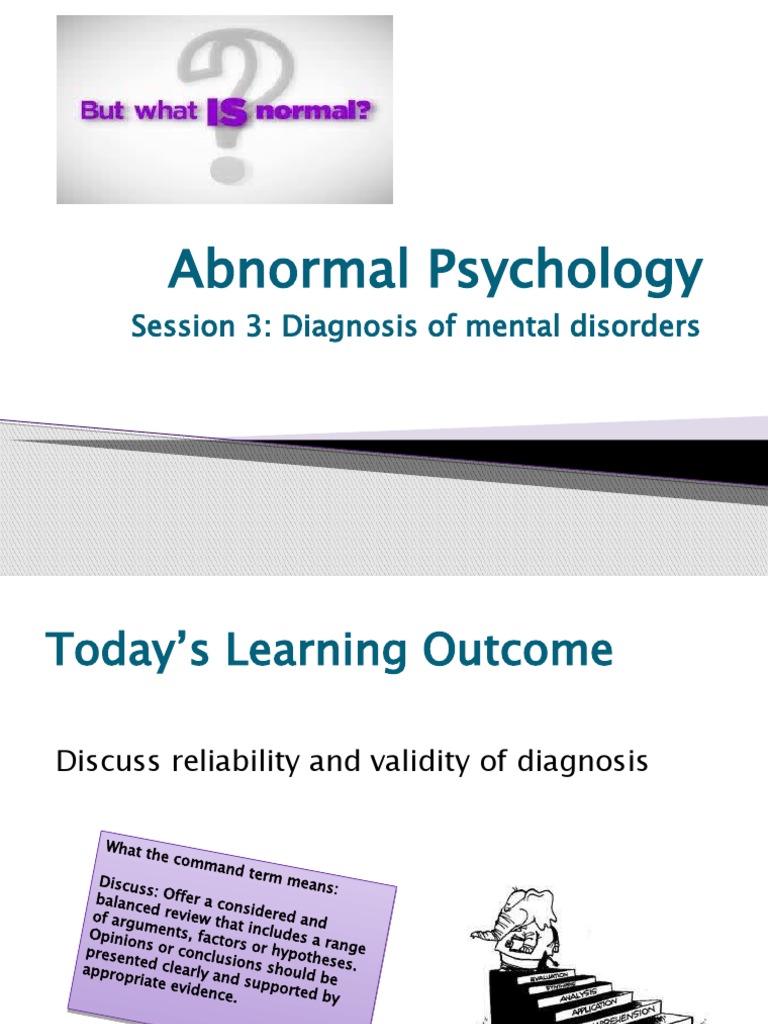 Diagnosis in Abnormal Psychology | PDF | Diagnostic And Statistical ...