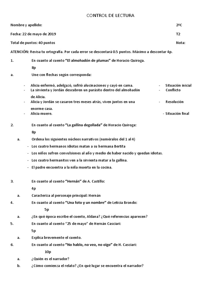 Control de Lectura2 | PDF
