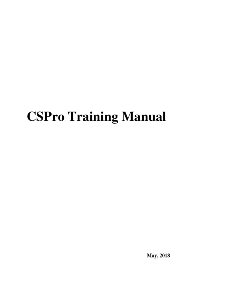 Cspro Training Manual | PDF | Survey Methodology | Icon (Computing)