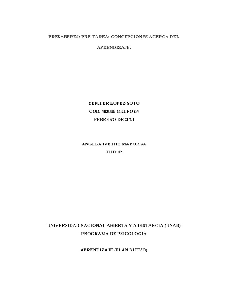 Concepciones Acerca Del Aprendizaje Pdf