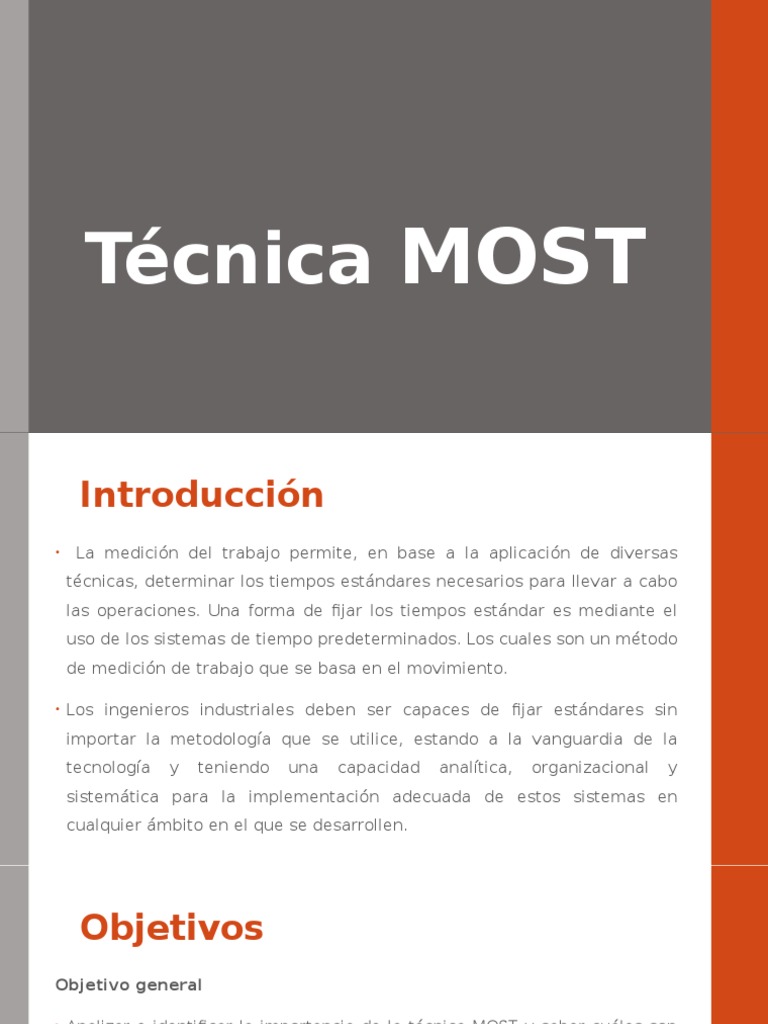 Técnica MOST | PDF | Herramientas | Medición