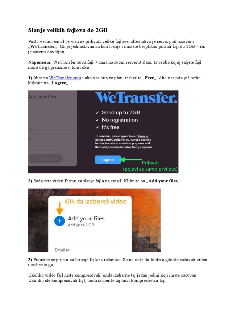 Slanje Velikih Fajlova Do 2GB | PDF