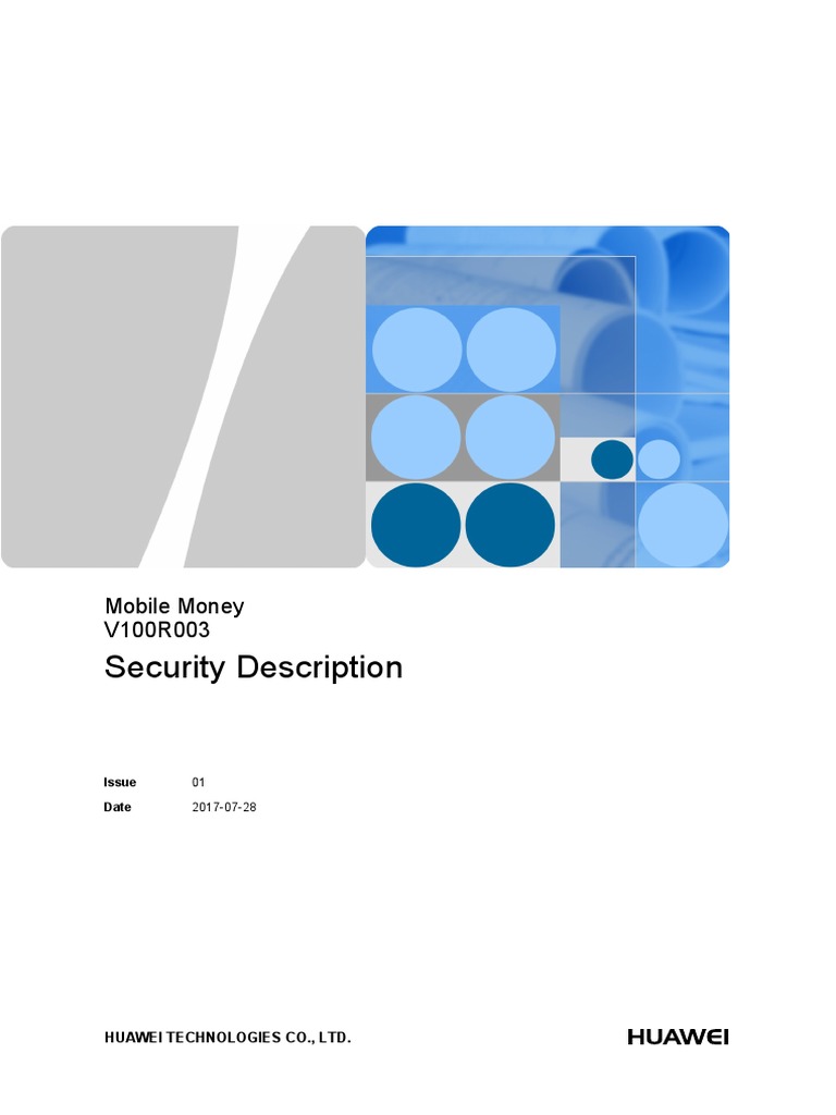 Mobile Money V100R003 Security Description 01 | PDF | Encryption ...