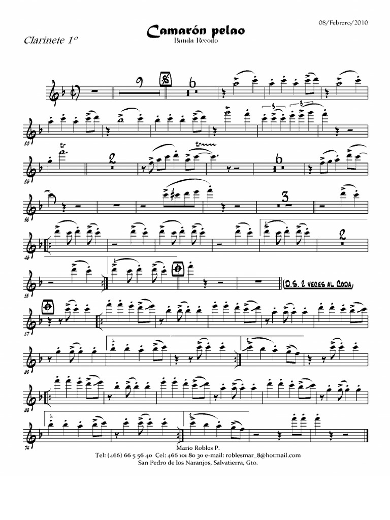 45 Camarón Pelao - Banda El Recodo | PDF
