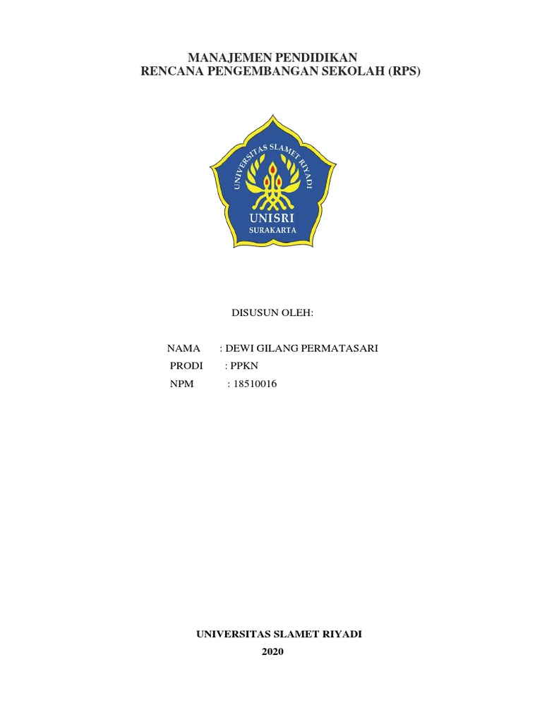 Rencana Pengembangan Sekolah (RPS) | PDF