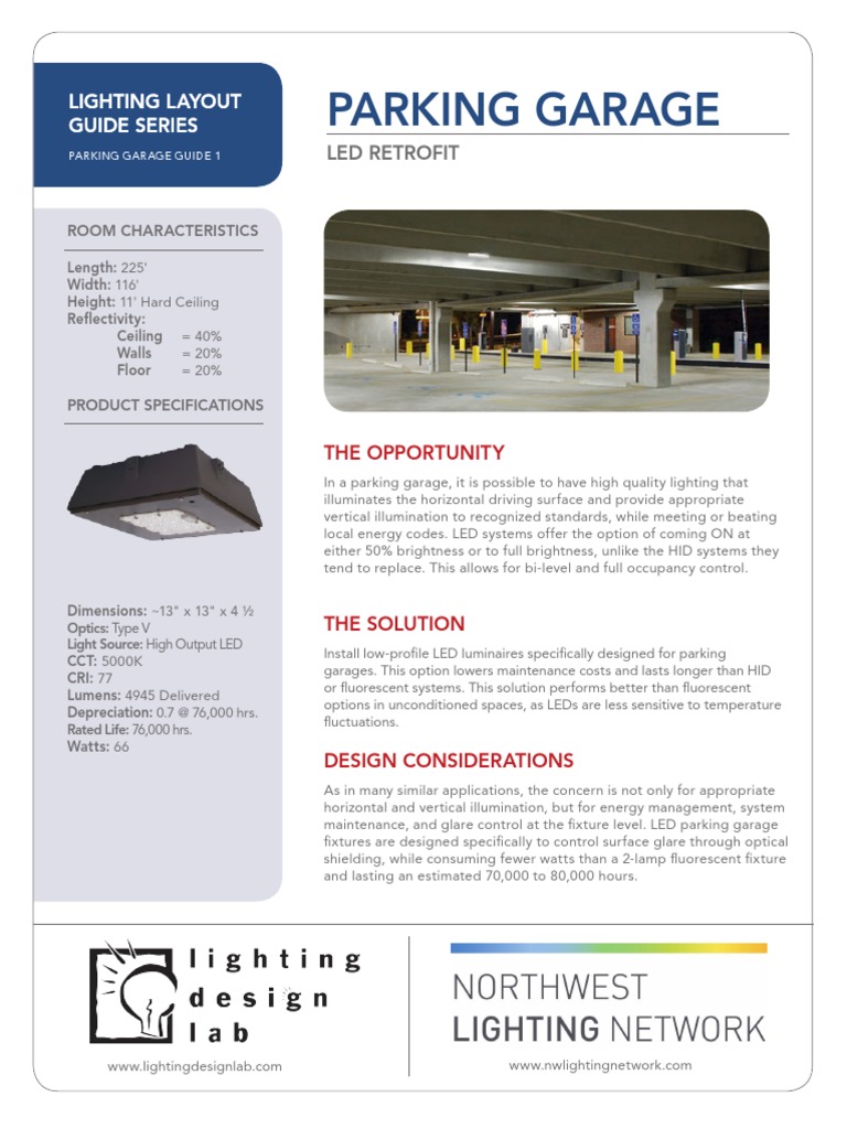 LED Retrofit Guide for Parking Garages | PDF | Lighting | Fluorescent Lamp