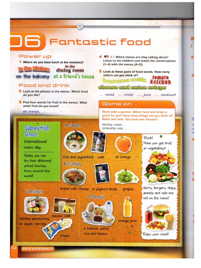 GOLD Experience A1 Units6,7,8 PDF | PDF