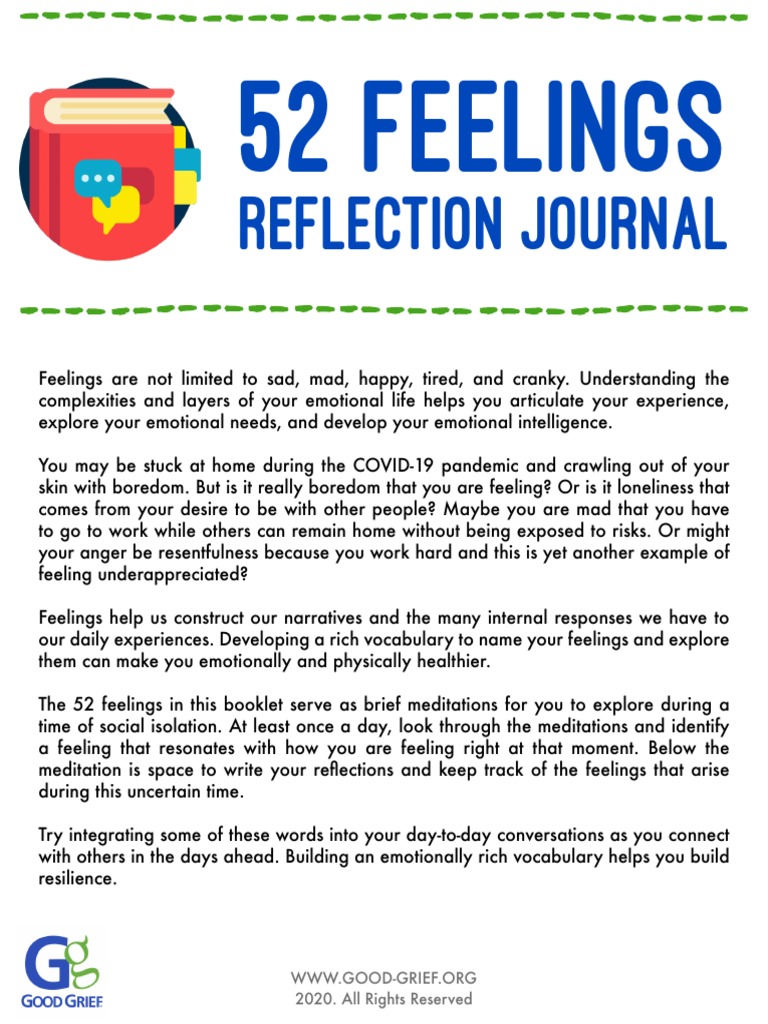 52 Feelings Reflections Journal | PDF | Compassion | Curiosity