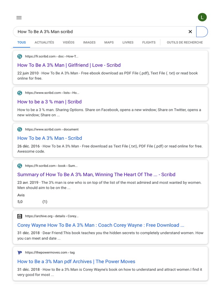 How To Be A 3% Man Scribd - Recherche Google PDF | PDF | Scribd | Media Technology