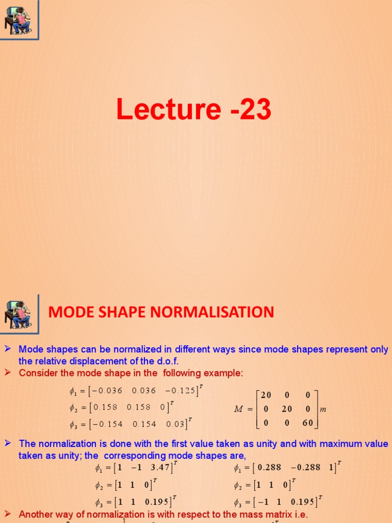 Lecture 23 | PDF | Eigenvalues And Eigenvectors | Normal Mode