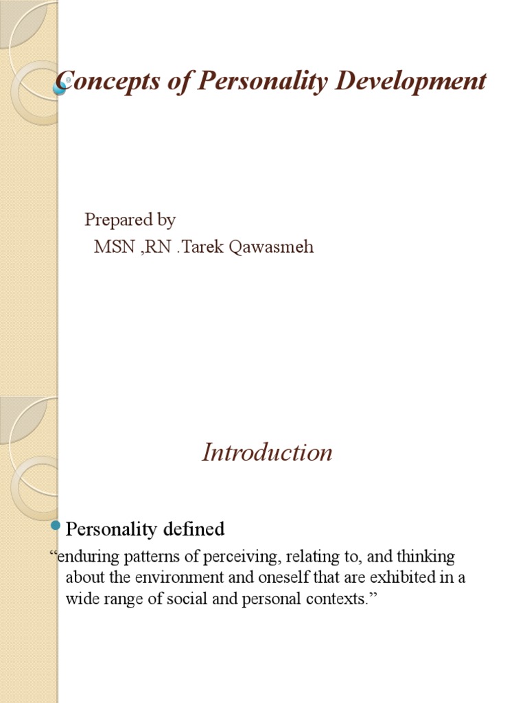 Concepts of Personality Development | PDF | Social Psychology | Cognition