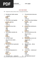 Past Time Words: Grammar Worksheet | PDF | Language Mechanics | Grammar