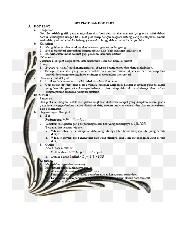 Memahami Dot Plot dan Box Plot | PDF
