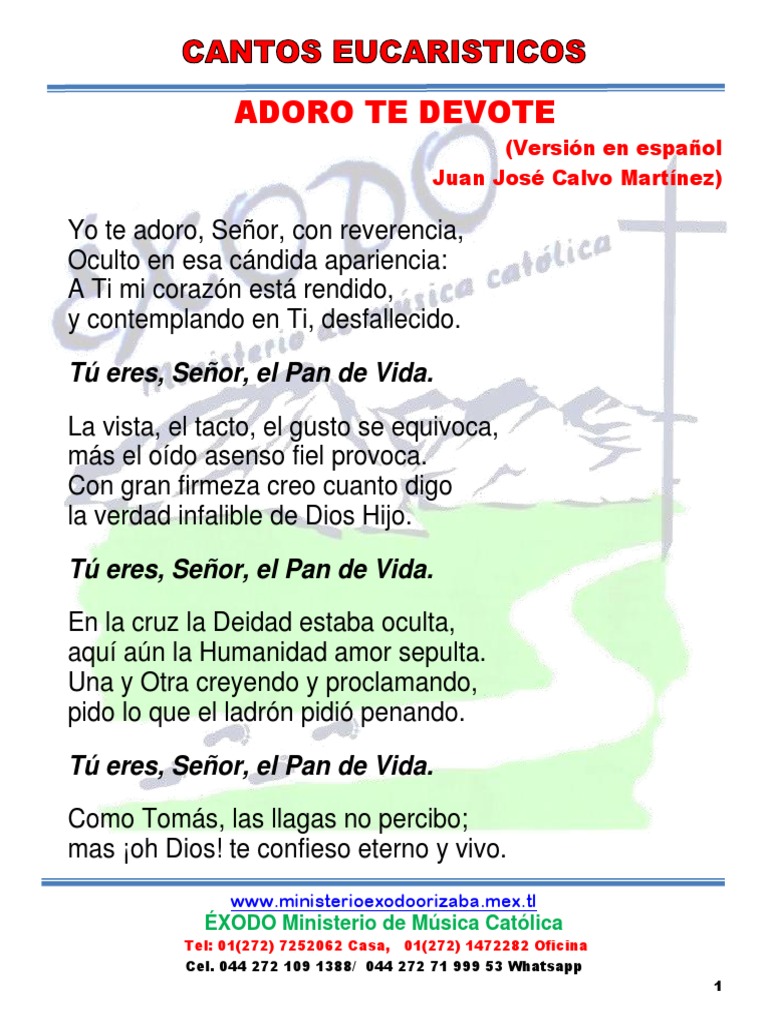 Cancionero De Cantos Eucaristicos Pdf Eucaristía Orador Del Señor
