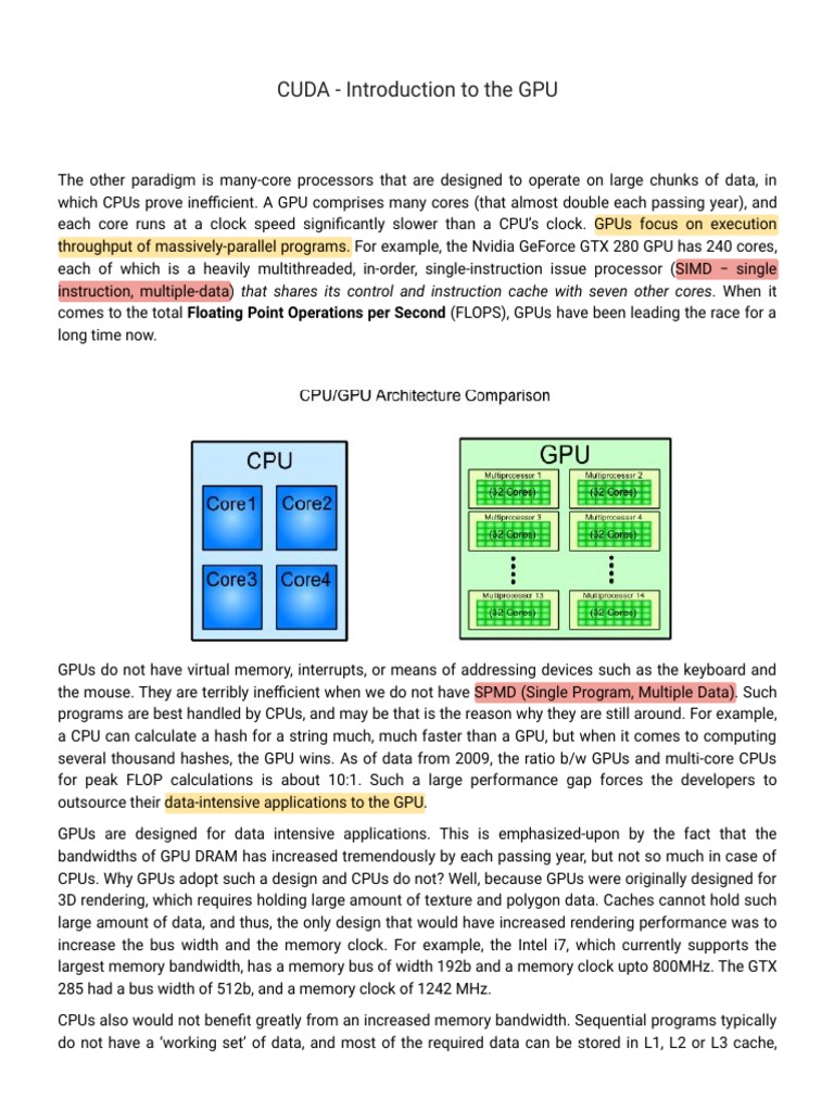 2 - Introduction To The GPU | PDF | Random Access Memory | Graphics ...
