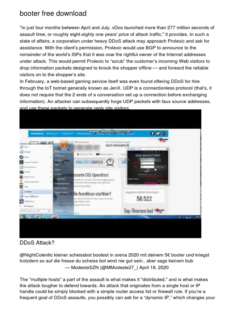 Booter Free Download: Ddos Attack? | PDF | Denial Of Service Attack ...