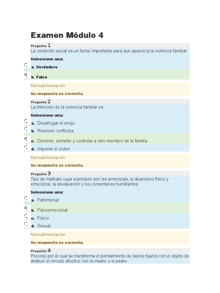 Examen Módulo 4 | PDF