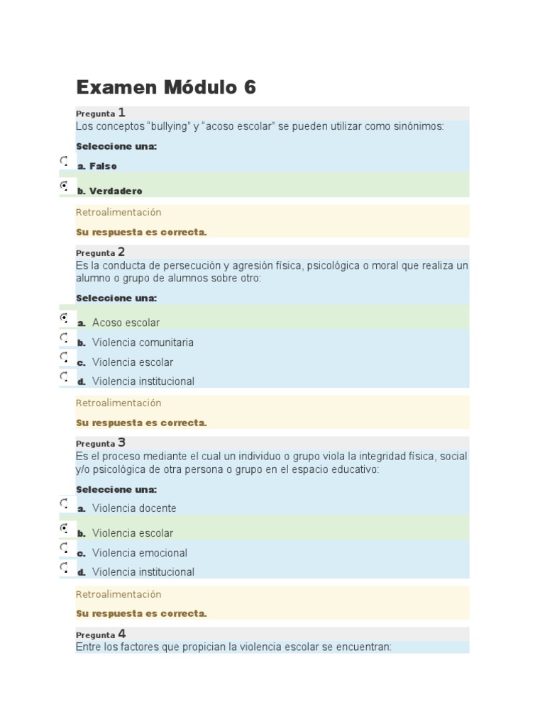 Examen Módulo 6 | PDF