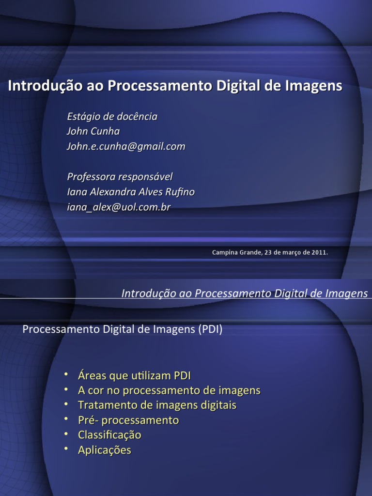 Introdução ao Processamento Digital de Imagens: Pré-processamento e ...