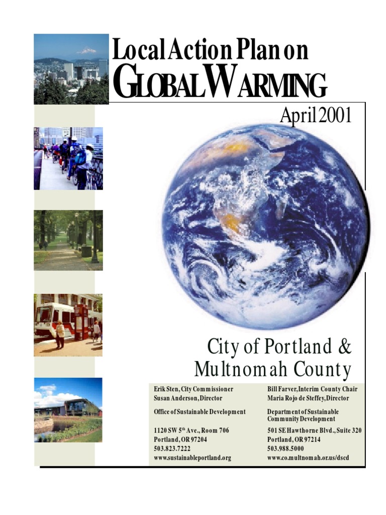 Local Action Plan On GW April 2001 | PDF | Global Warming | Greenhouse Gas