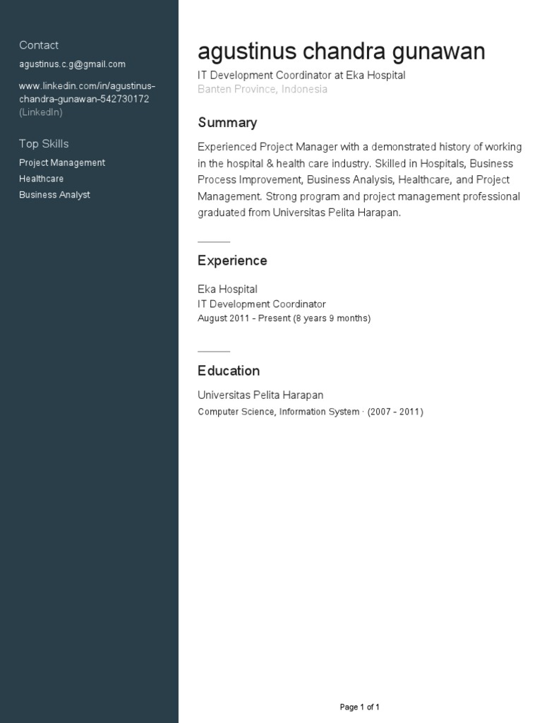 Agustinus Chandra Gunawan Profile | PDF | Computers
