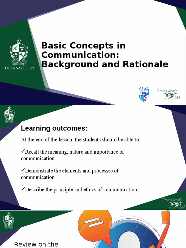 Basic Concepts in Communication: Background and Rationale | PDF ...