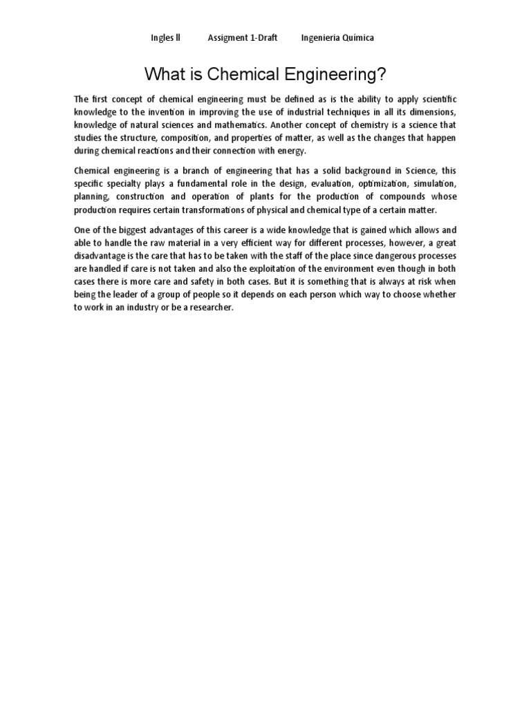 What Is Chemical Engineering | PDF