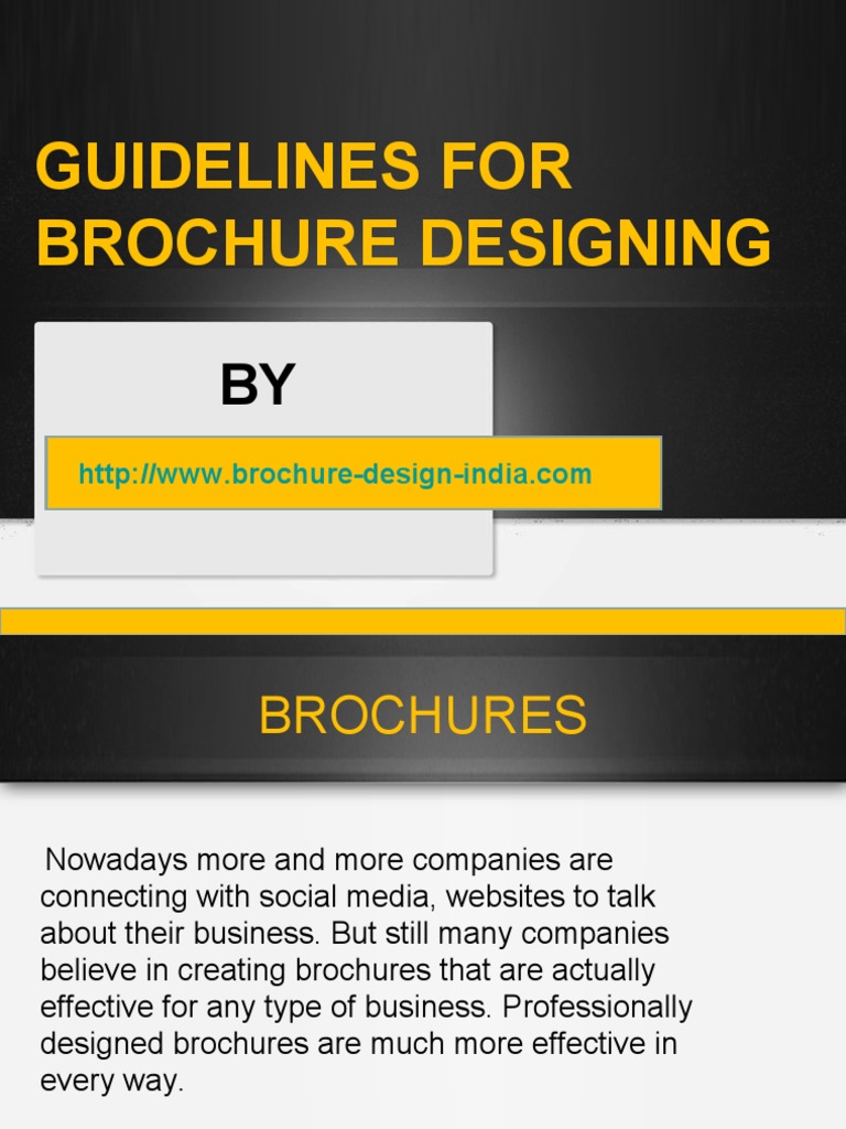 Guidelines For Brochure Graphic Design | PDF